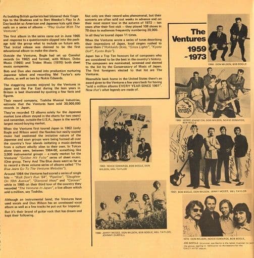 THE VENTURES Legendary Masters Series Vinyl Record LP United Artists 1974